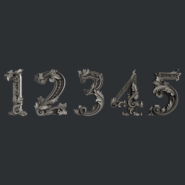Numbers 12345 Silicone Mould