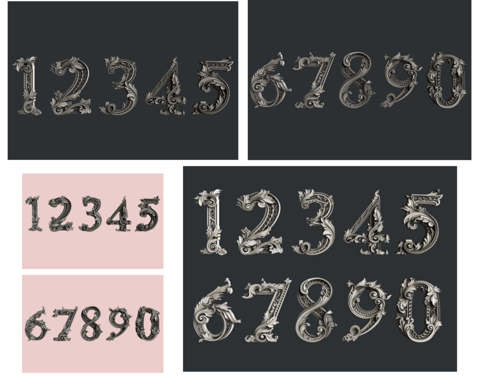 Bundle ALL NUMBERS 1234567890 Silicone Moulds